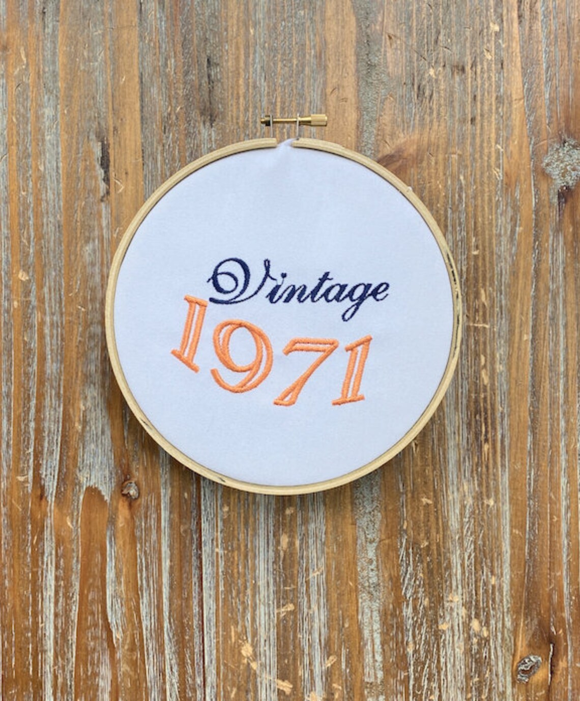 Vintage 1971 Machine Embroidery Design 50th birthday | Etsy