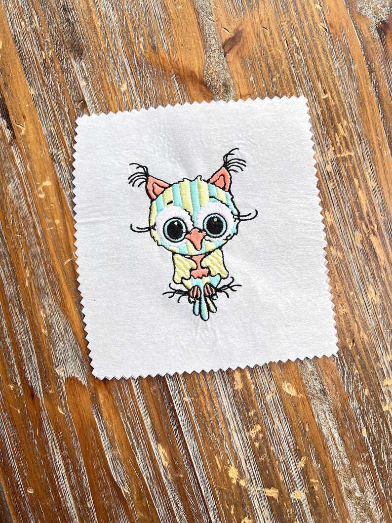 Silky Owl Machine Embroidery Design Cartoon Owl Embroidery - Etsy