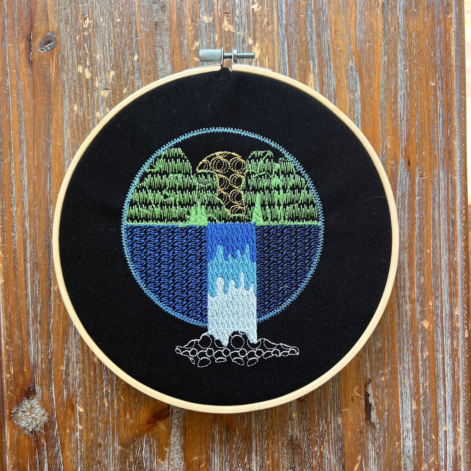 Waterfall Machine Embroidery Design 5x7 Hoop Fantasy - Etsy