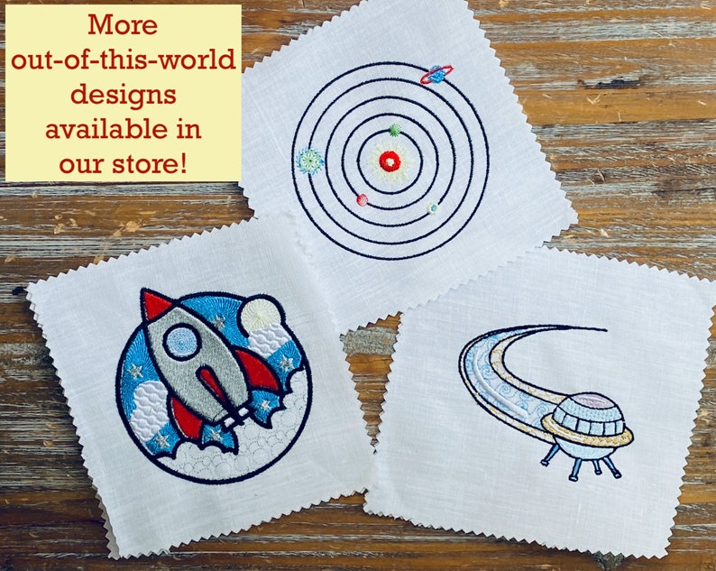 Rocket Embroidery Design Spaceship Embroidery Design - Etsy