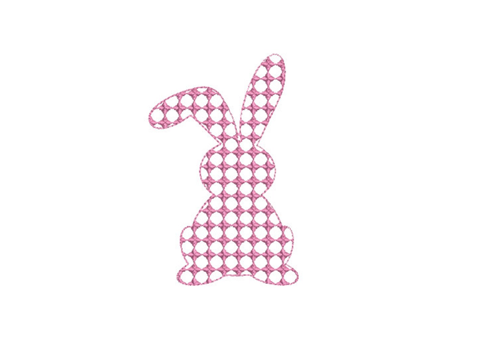 Dot Bunny Machine Embroidery Design 2 Sizes Easter Bunny - Etsy