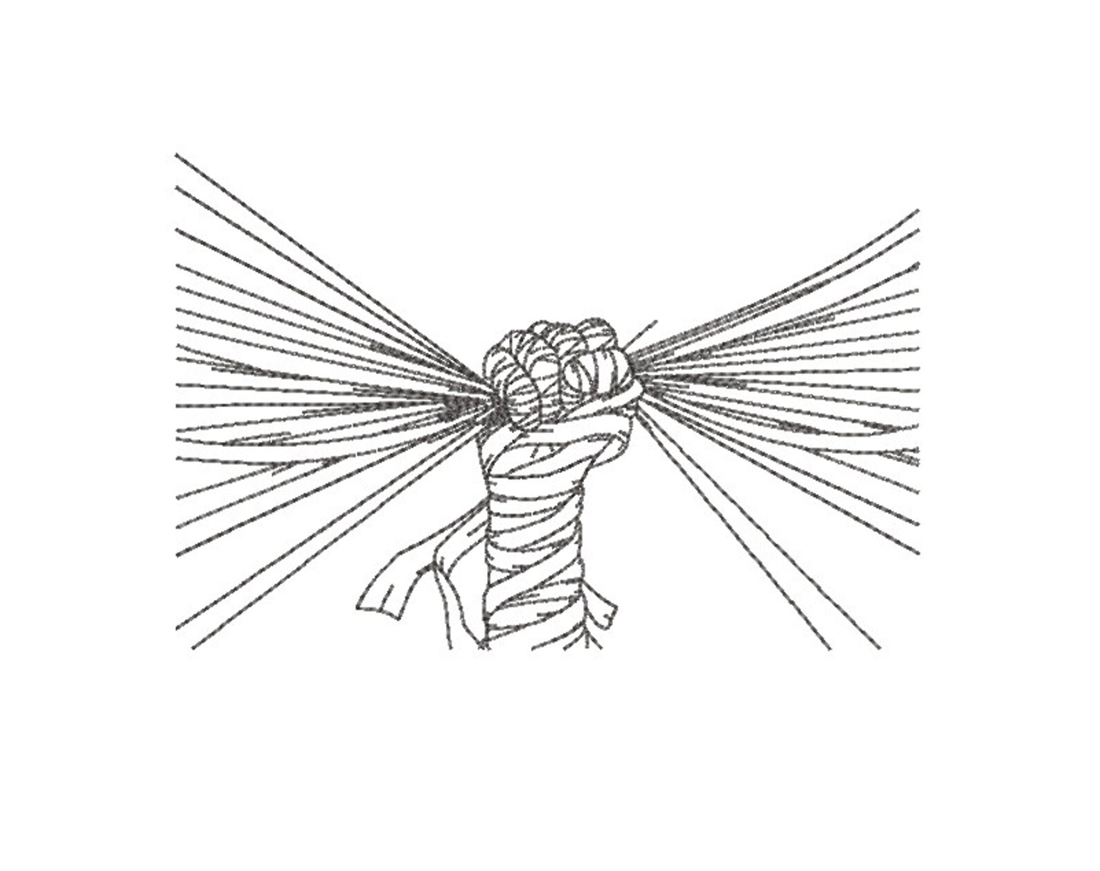Mummy Machine Embroidery Design, Halloween Embroidery Design, Mummy ...