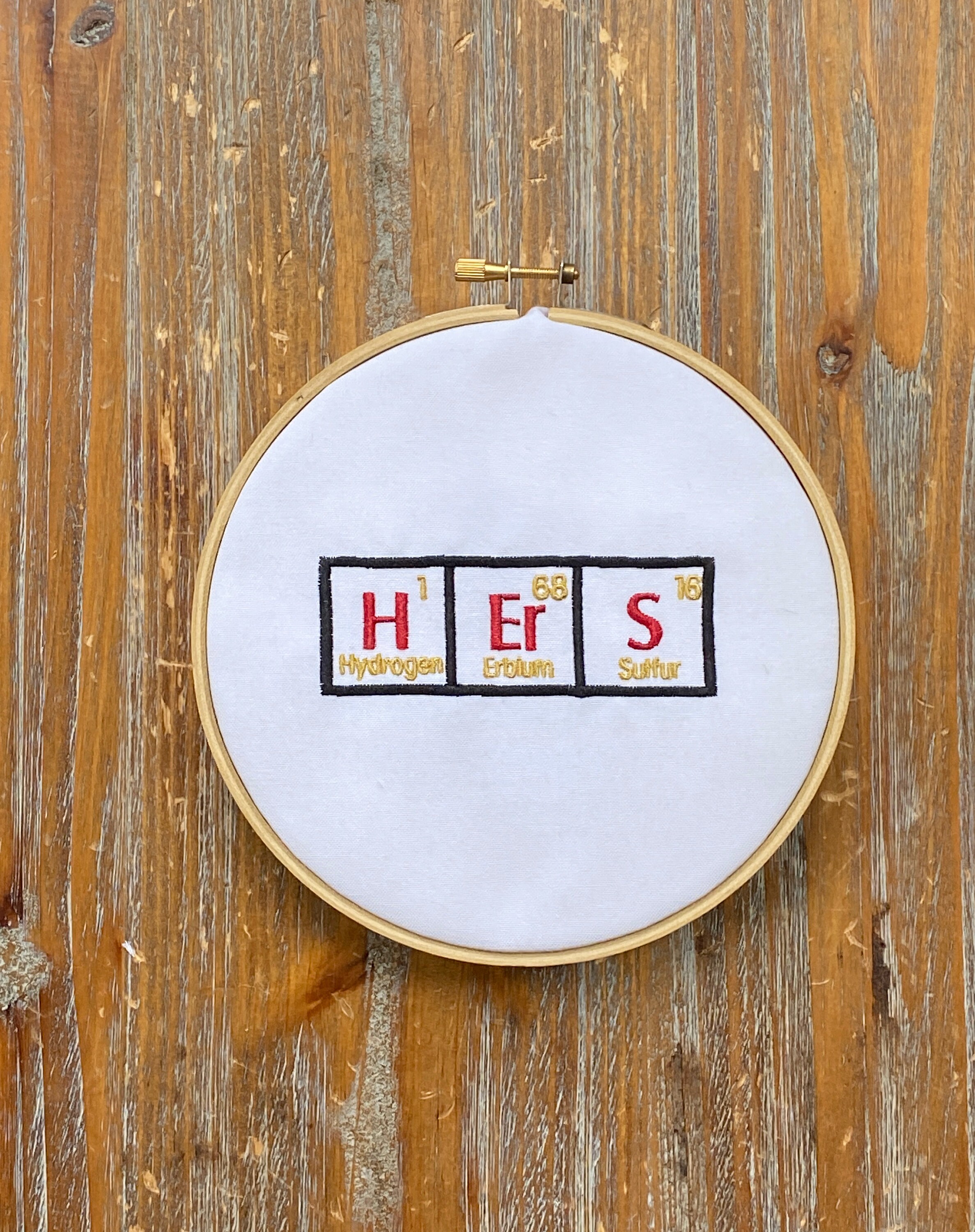 HIS and HERS Periodic Table of Elements Embroidery Design, 2 Sizes, 4x4 ...