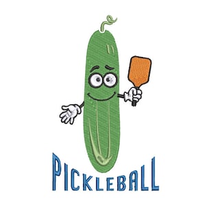 Funny Pickleball Embroidery Machine Design, Pickleball Embroidery ...