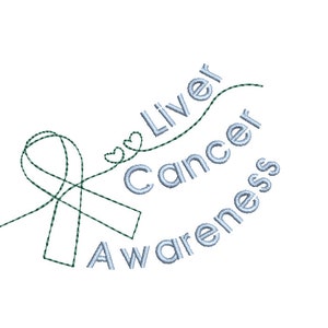 Liver Cancer Awareness Ribbon Machine Embroidery Design - Etsy