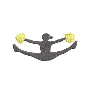Cheerleader Machine Embroidery Design, 4x4 Hoop, Cheerleading Machine ...