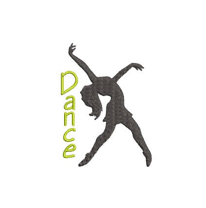 Dance Machine Embroidery Design / 2 designs Dance Silhouette | Etsy