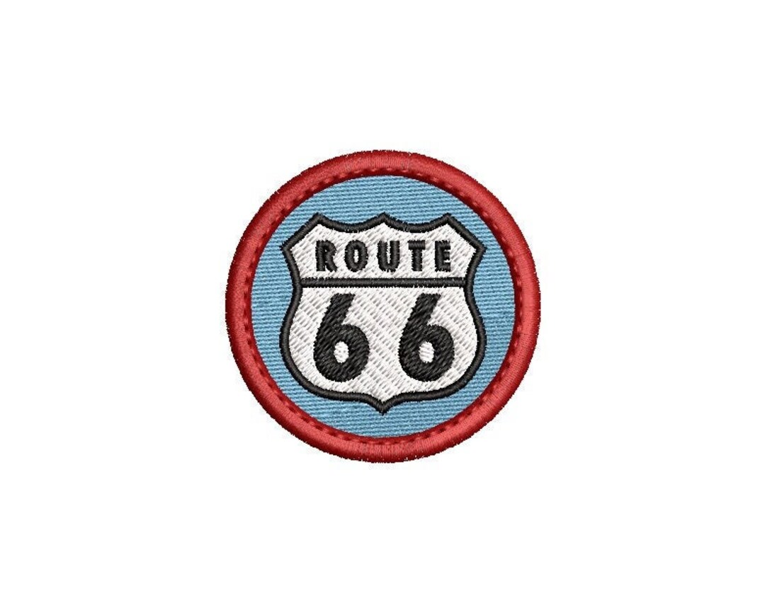 Route 66 Patch Machine Embroidery Design, Route 66 Embroidery Design ...
