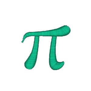 Mini Small Pi Machine Embroidery Design, Pi Embroidery Design, Math ...