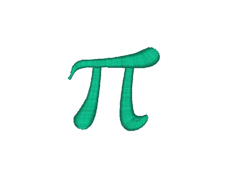 Mini Small Pi Machine Embroidery Design Pi Embroidery Design | Etsy