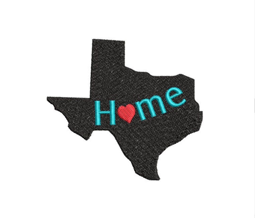 Texas Embroidery Design, Texas Home Embroidery Design, I Love Texas ...