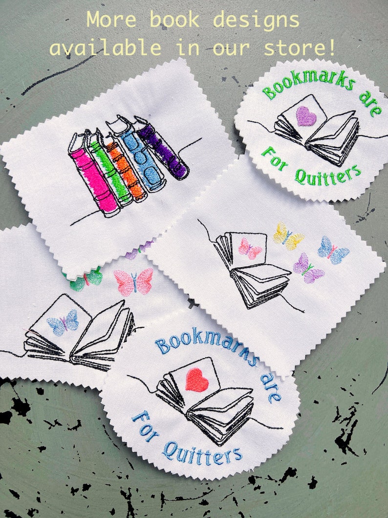 Stack of Books Machine Embroidery Design 3 Sizes Scribble - Etsy