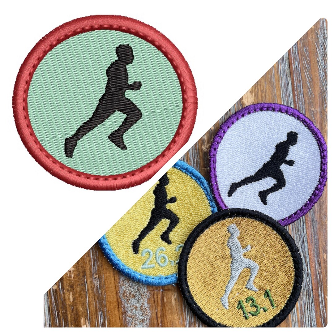 Running Patch Embroidery Design, 3 Designs, Runner Patch Embroidery ...