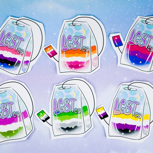 LGBT Bubble Tea Vinyl Gloss Sticker Set 1 - Etsy