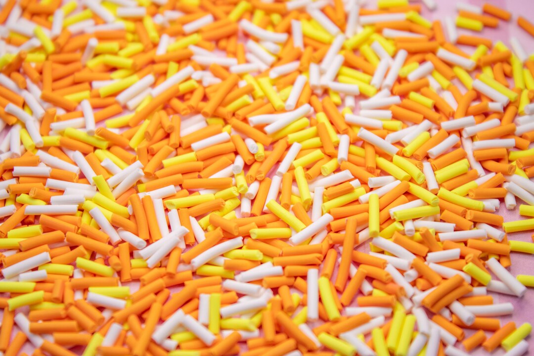 FAKE Tiny Halloween Candy Corn Sprinkles 10g Bag - Polymer Clay, Use in ...