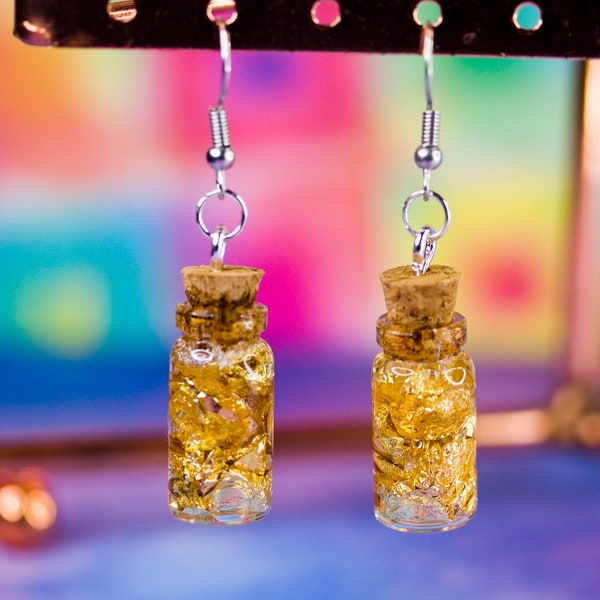 Tiny Bottle Earrings - Etsy