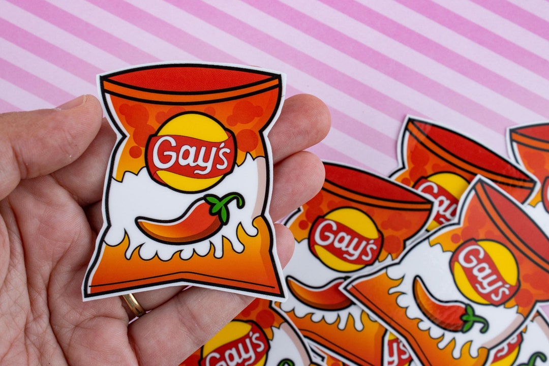 Vinyl Gloss Sticker "gays" Potato Chips 2&1/2in X 2in - Etsy