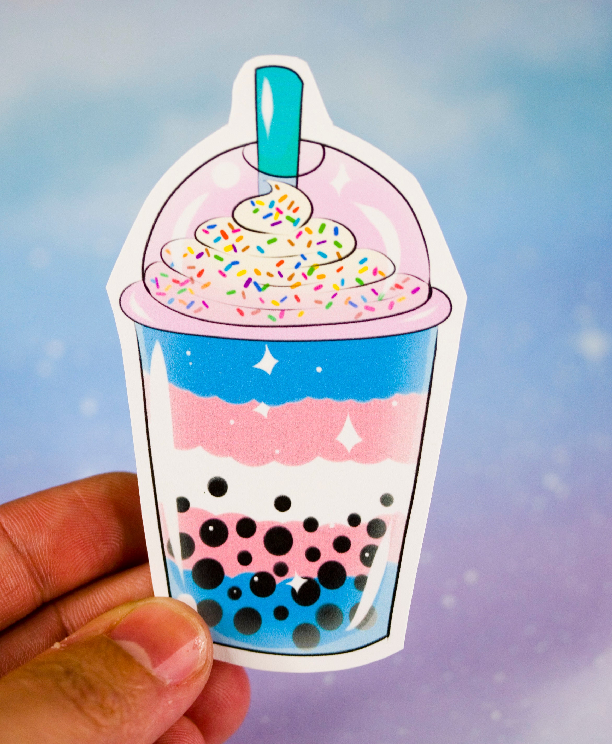 LGBT Bubble Tea Vinyl Gloss Sticker Set 1 | Etsy