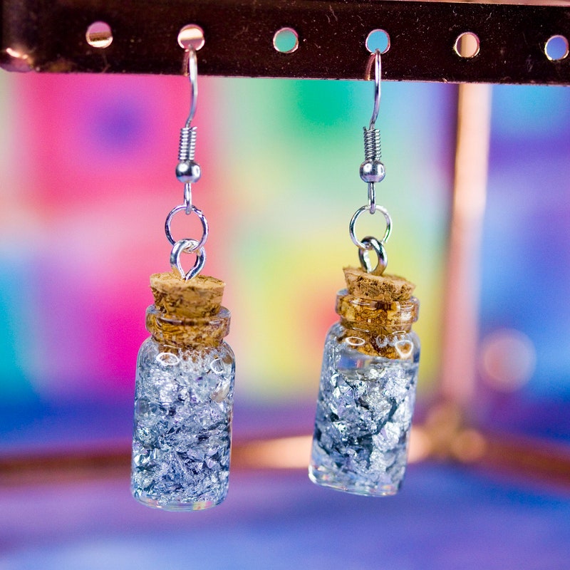 Tiny Bottle Earrings - Etsy