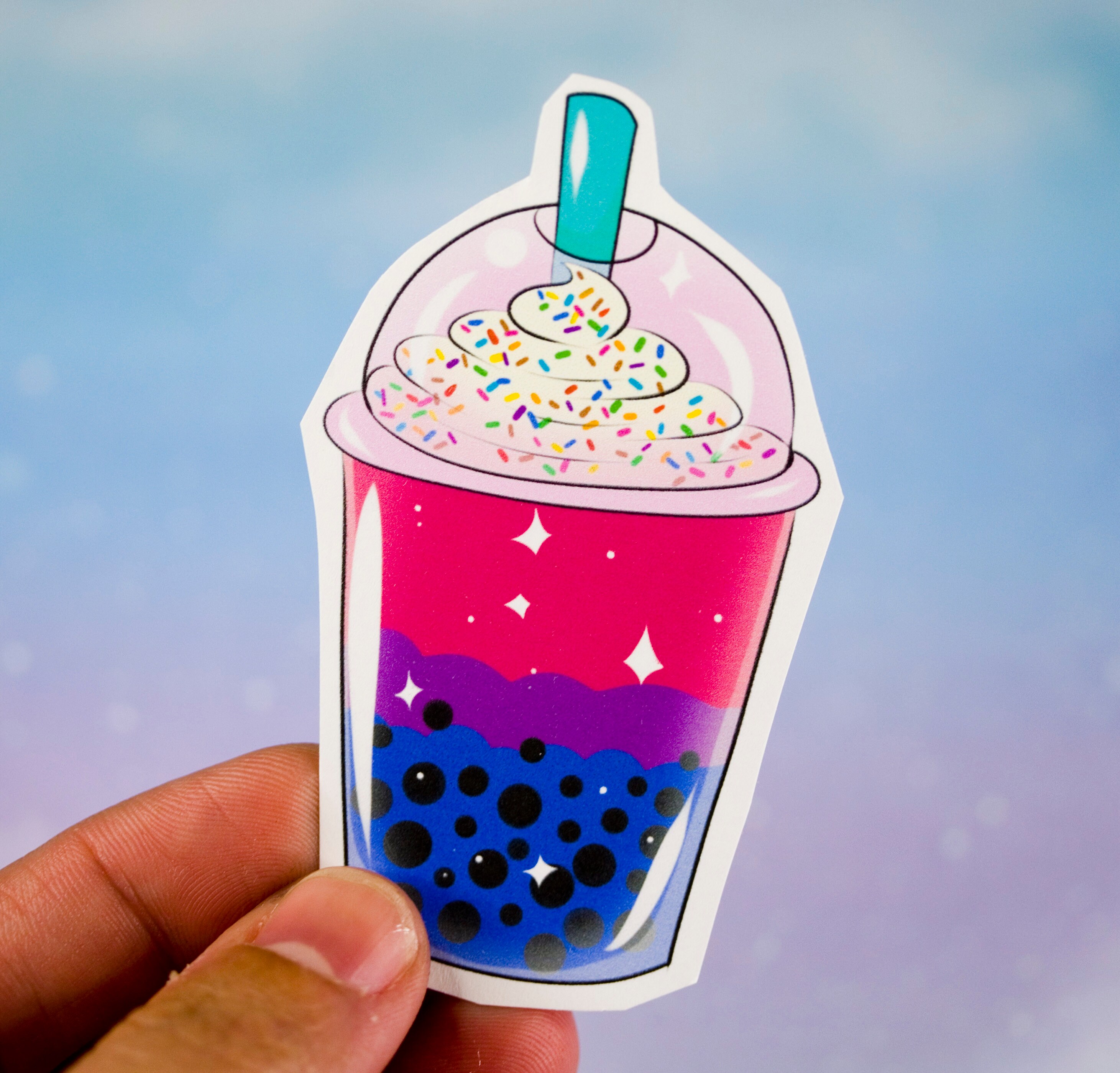 LGBT Bubble Tea Vinyl Gloss Sticker Set 2 | Etsy