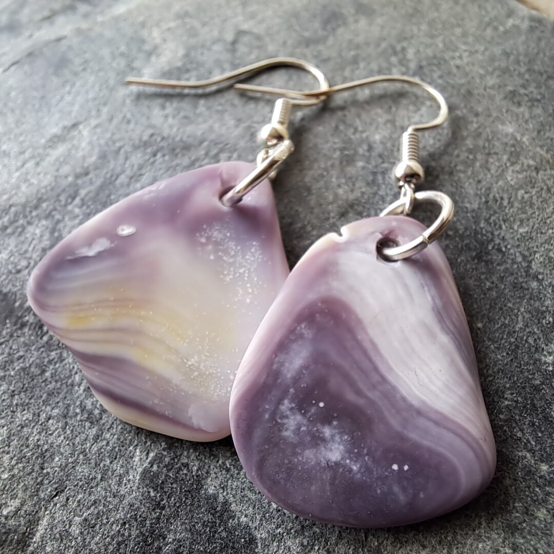Wampum Seashell Earrings - Etsy