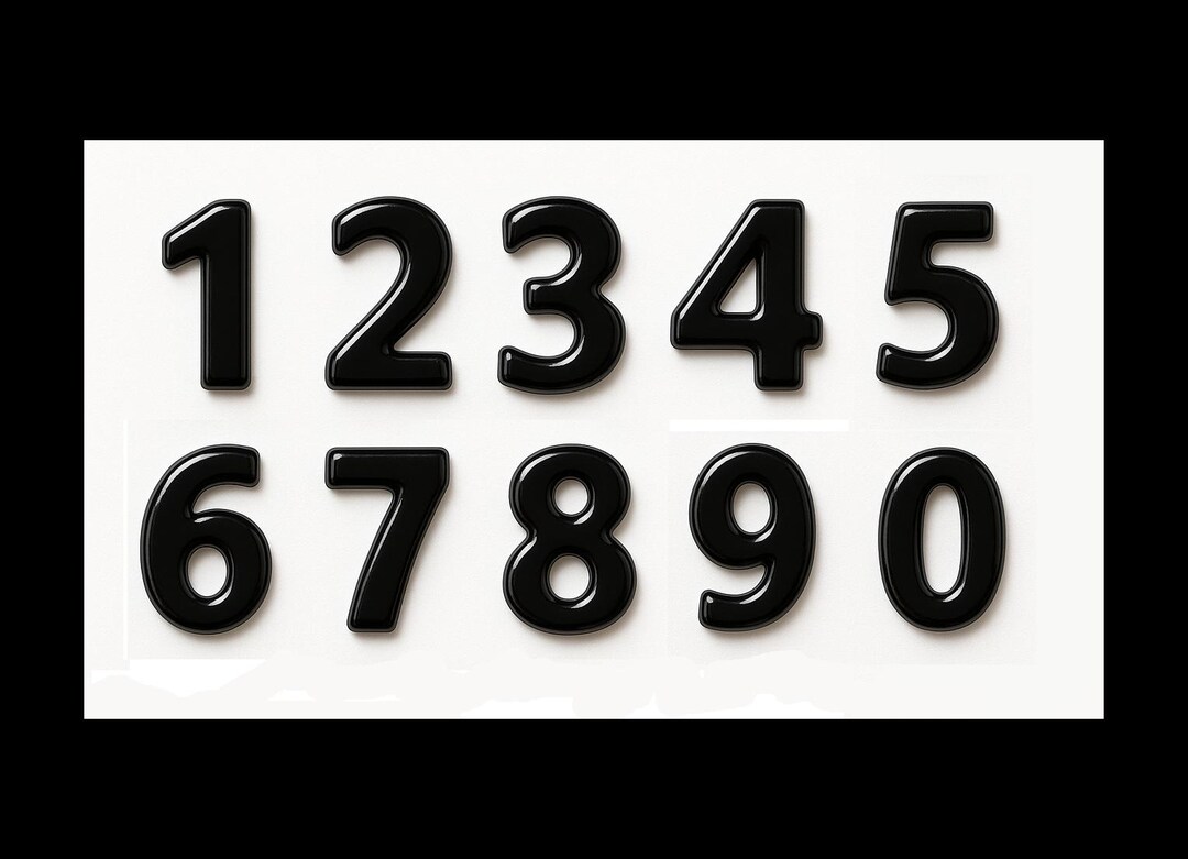 COE 96 Black Glass Numbers - Block Font Fusing Precuts (1-6 Inch) - Etsy