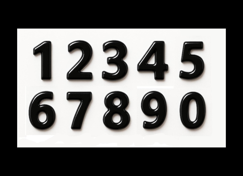 Black Glass Numbers - Block Font COE 90 Fusing Precuts (1-6 Inch) - Etsy