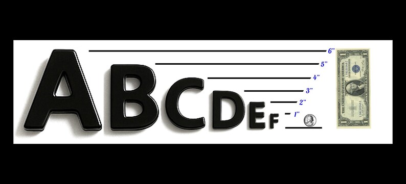 COE90 Black Glass Letters – Block Font, UPPERCASE, 1-6 Inch - Etsy