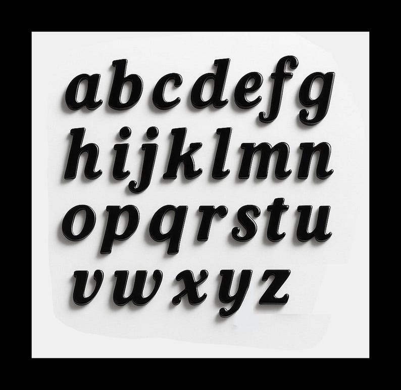 White COE 90 Glass Letters: Lowercase Script Font, 1-6 Inch - Etsy