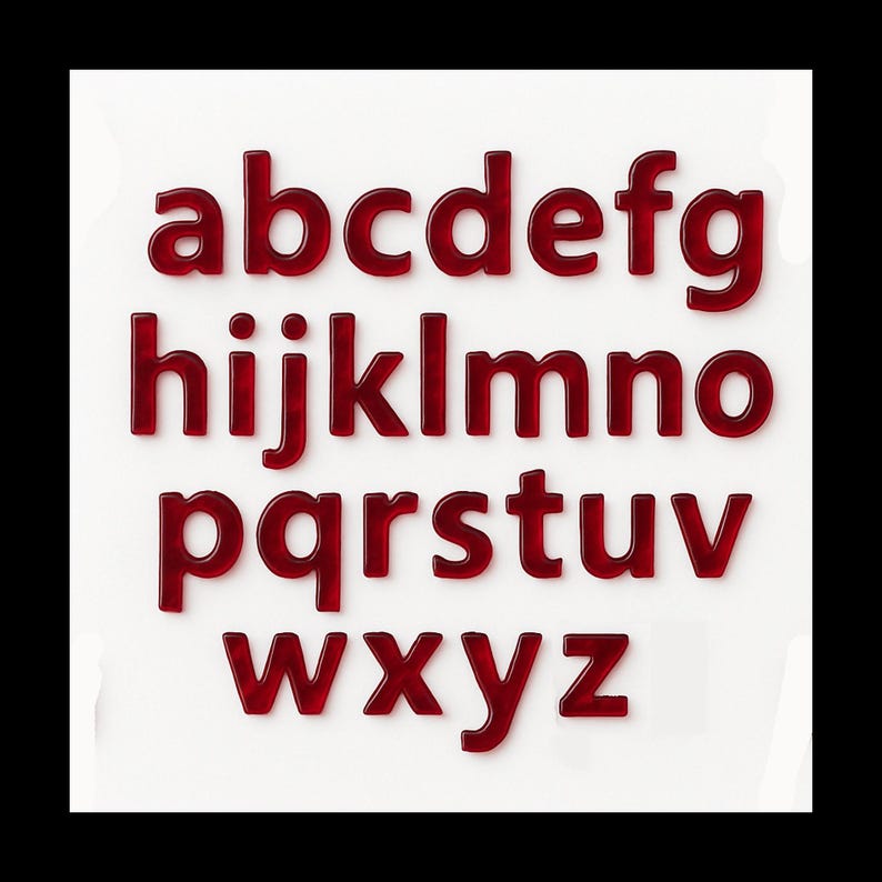 COE 90 and COE 96 BLOCK Glass Letters & Numbers – Pre Cut Fused Glass ...