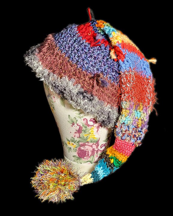 Unique Elf / Fairy Night Cap! Crocheted Scrap Hat! Cute and Funky! Free ...