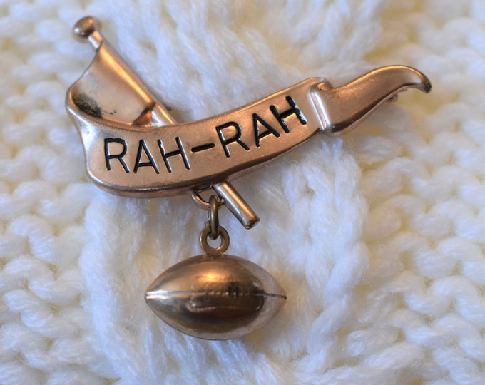 1930s Football Rah-rah Banner Pin - Etsy