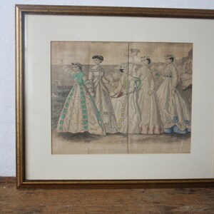Vintage Framed Print godey's Fashions for July 1867 - Etsy