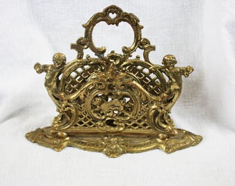 Brass letter holder | Etsy