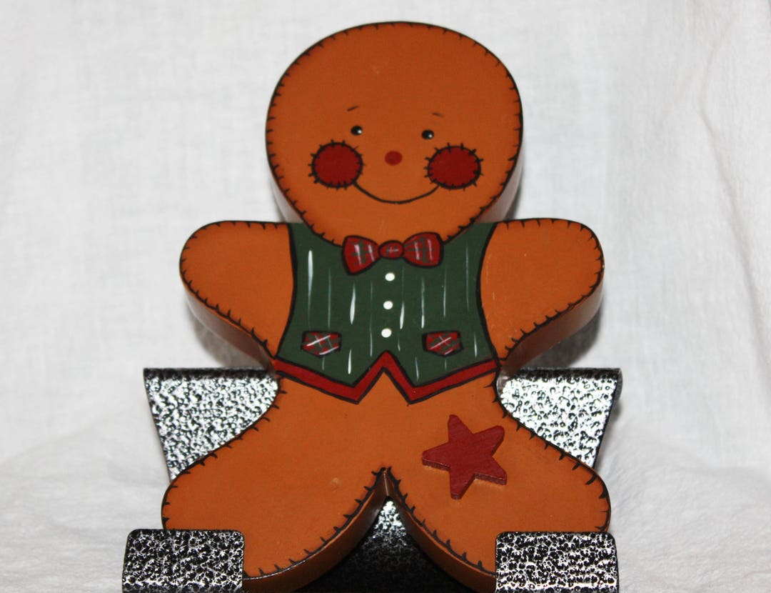 Vintage Wooden Gingerbread Man Christmas - Etsy