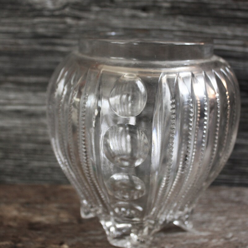Footed Glass Vase - Etsy