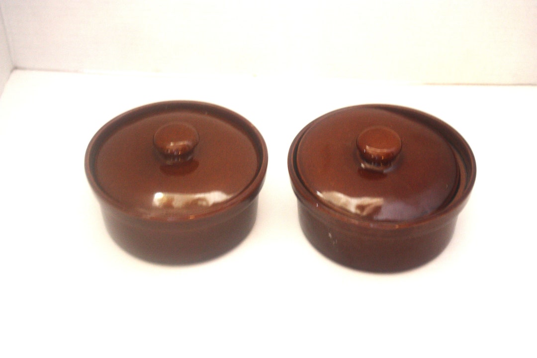 Vintage Pair Keystone Ware TG Green Brown Casseroles - Etsy