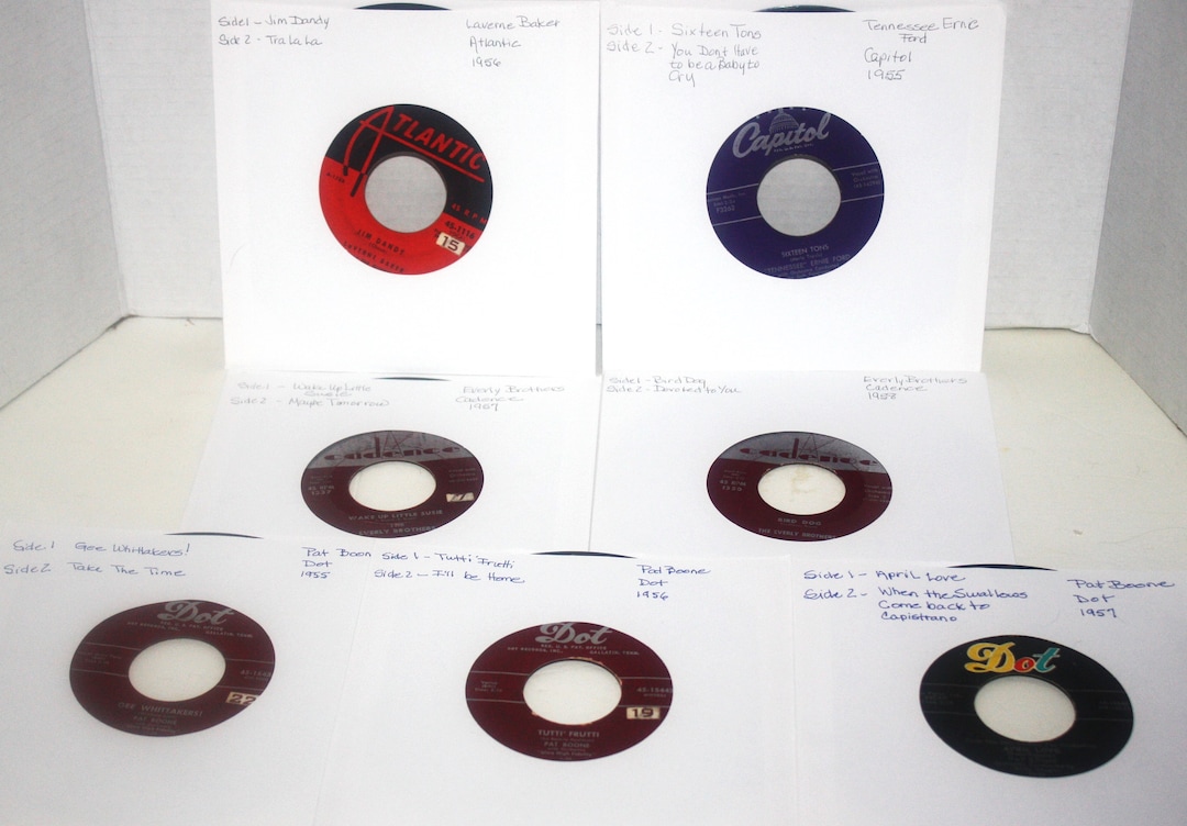 Seven Vintage Vinyl 45 1950's Records Inc Everly Brothers, Laverene ...