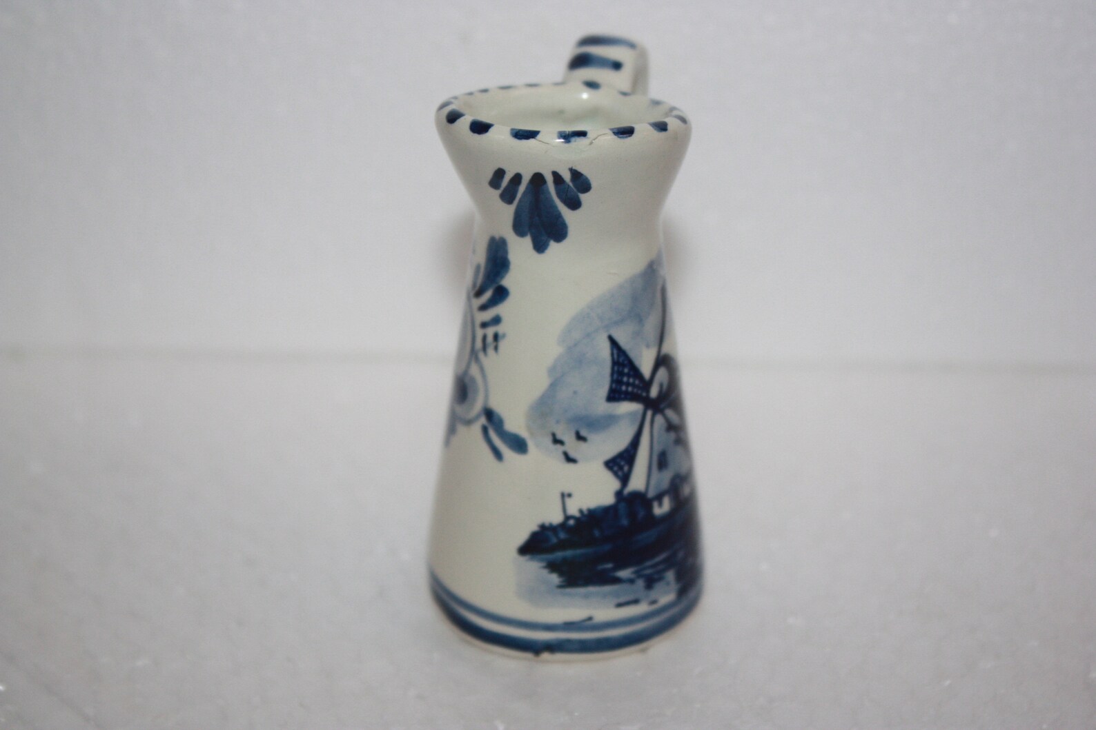Vintage Delft Pottery Mini Pitcher Blue White Windmills | Etsy
