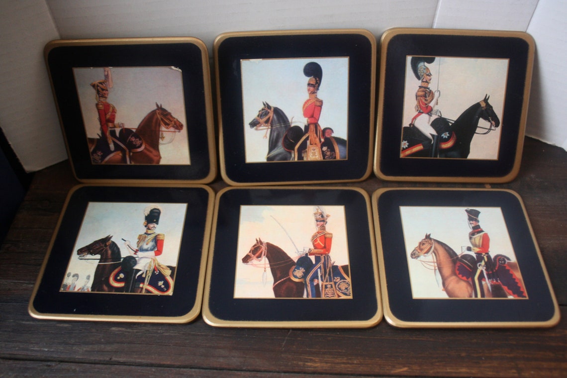 Vintage Set of Six Sheraton Mat Coasters Military Uniforms - Etsy