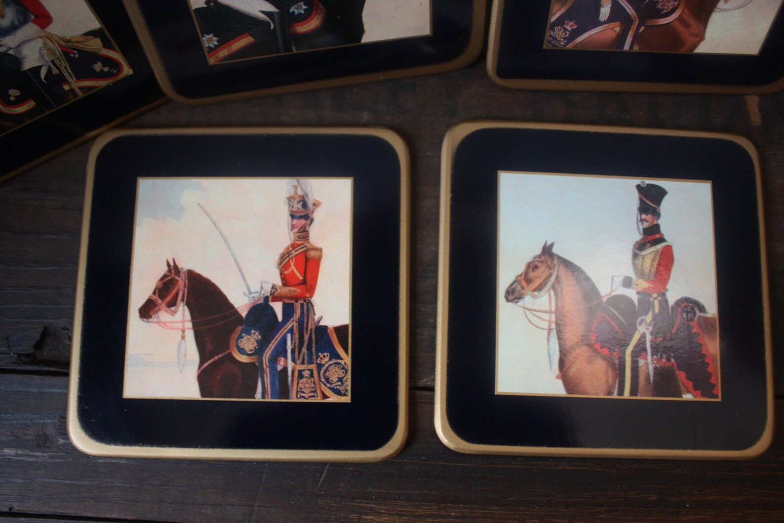 Vintage Set of Six Sheraton Mat Coasters Military Uniforms | Etsy