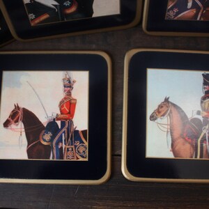 Vintage Set of Six Sheraton Mat Coasters Military Uniforms Original Box ...