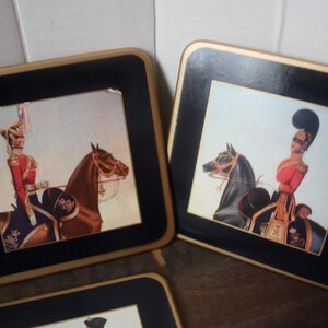 Vintage Set of Six Sheraton Mat Coasters Military Uniforms Original Box ...
