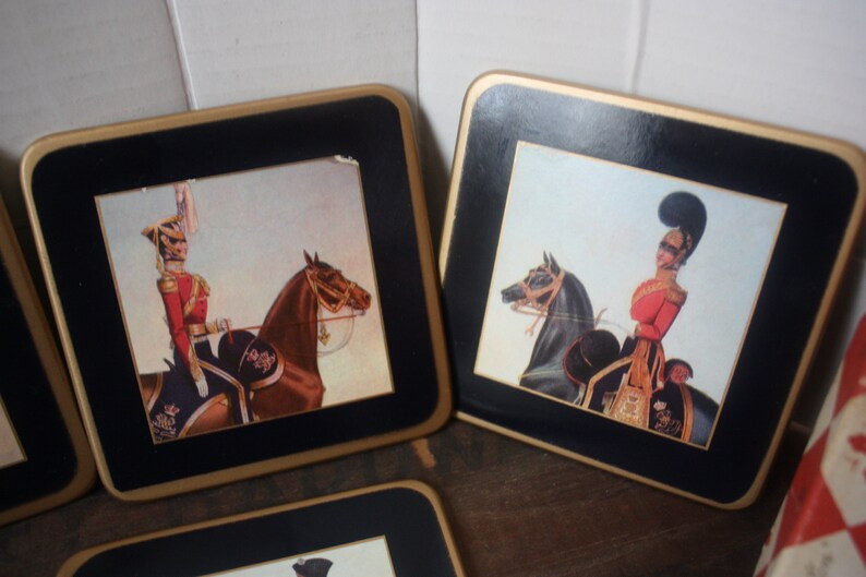 Vintage Set of Six Sheraton Mat Coasters Military Uniforms - Etsy