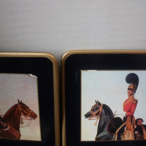 Vintage Set of Six Sheraton Mat Coasters Military Uniforms Original Box ...