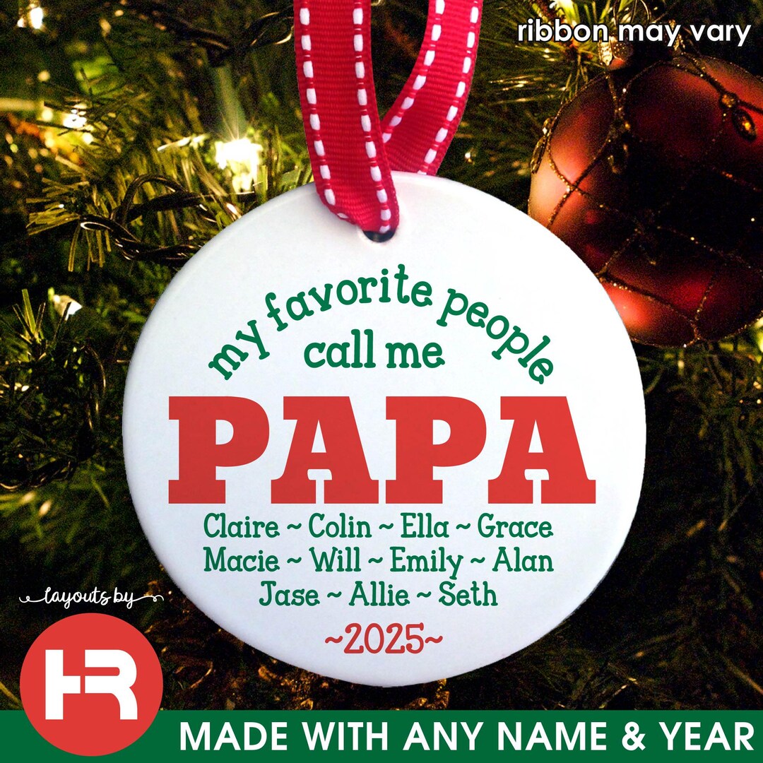 Papa Christmas Ornament - Grandparent Christmas Ornament - Papa Gift ...