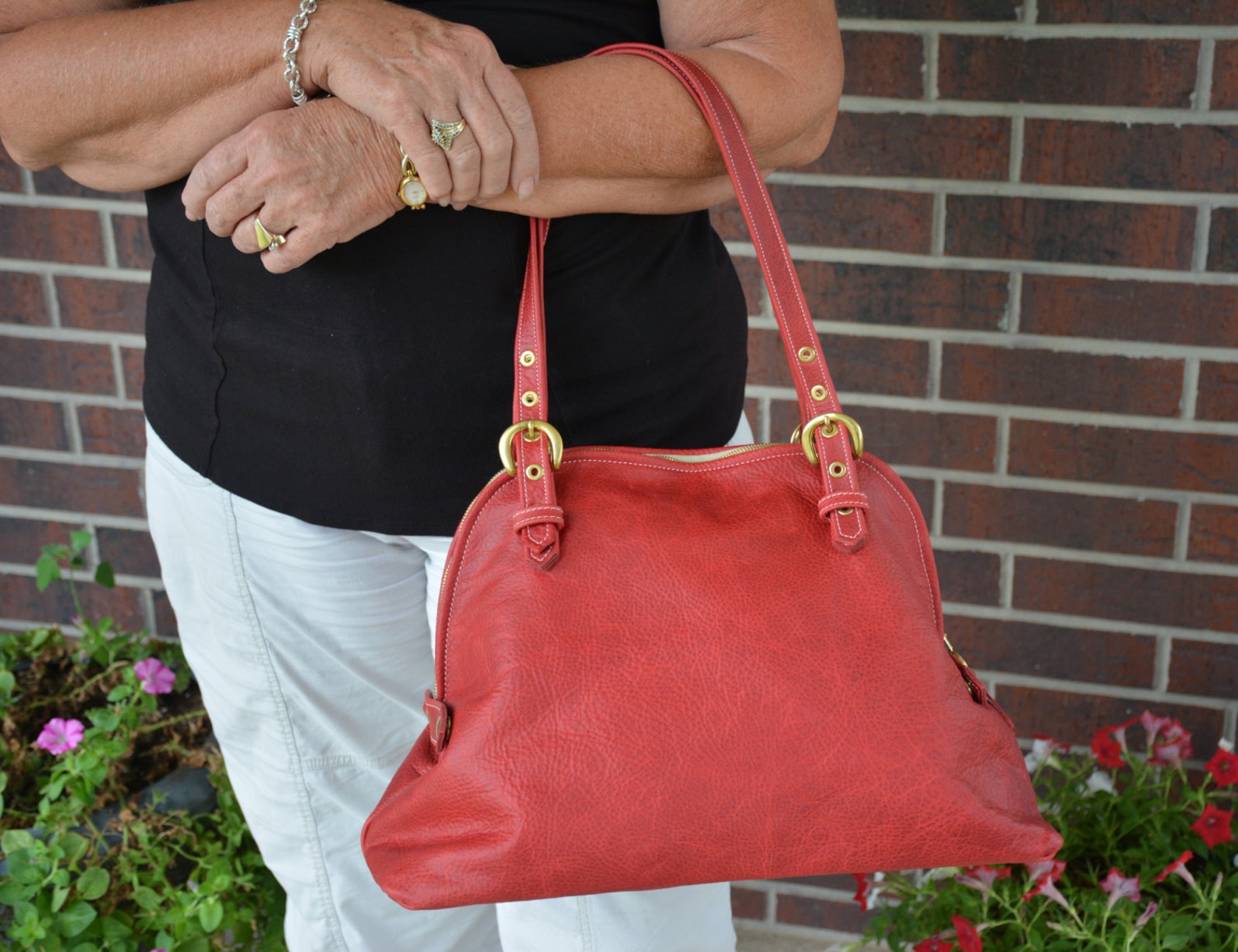 Hand Made Red Leather Purse - Etsy