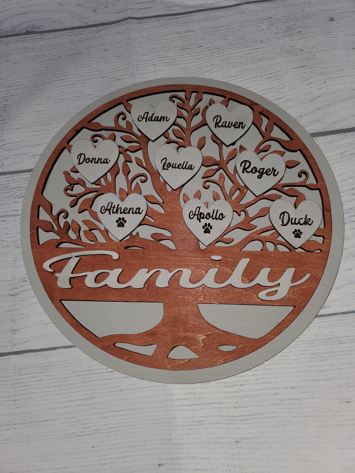 Family Tree Signs With Stand10 Laser Cut and Engraved - Etsy