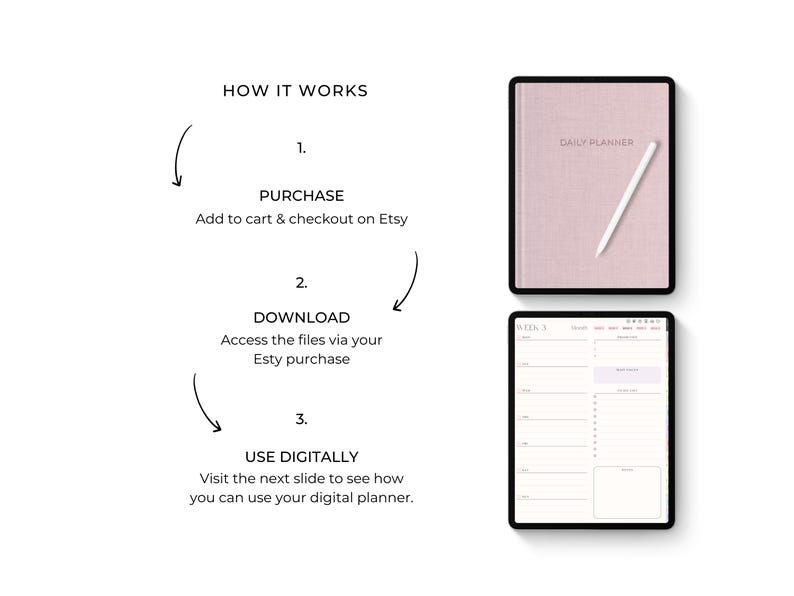 Goodnotes Undated Digital Planner | Pastel Rainbow iPad Planner With ...