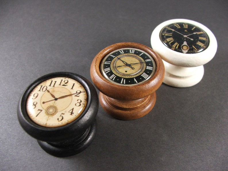 Handmade Clock Face Decorative Door Knobs Pulls Handles for - Etsy UK
